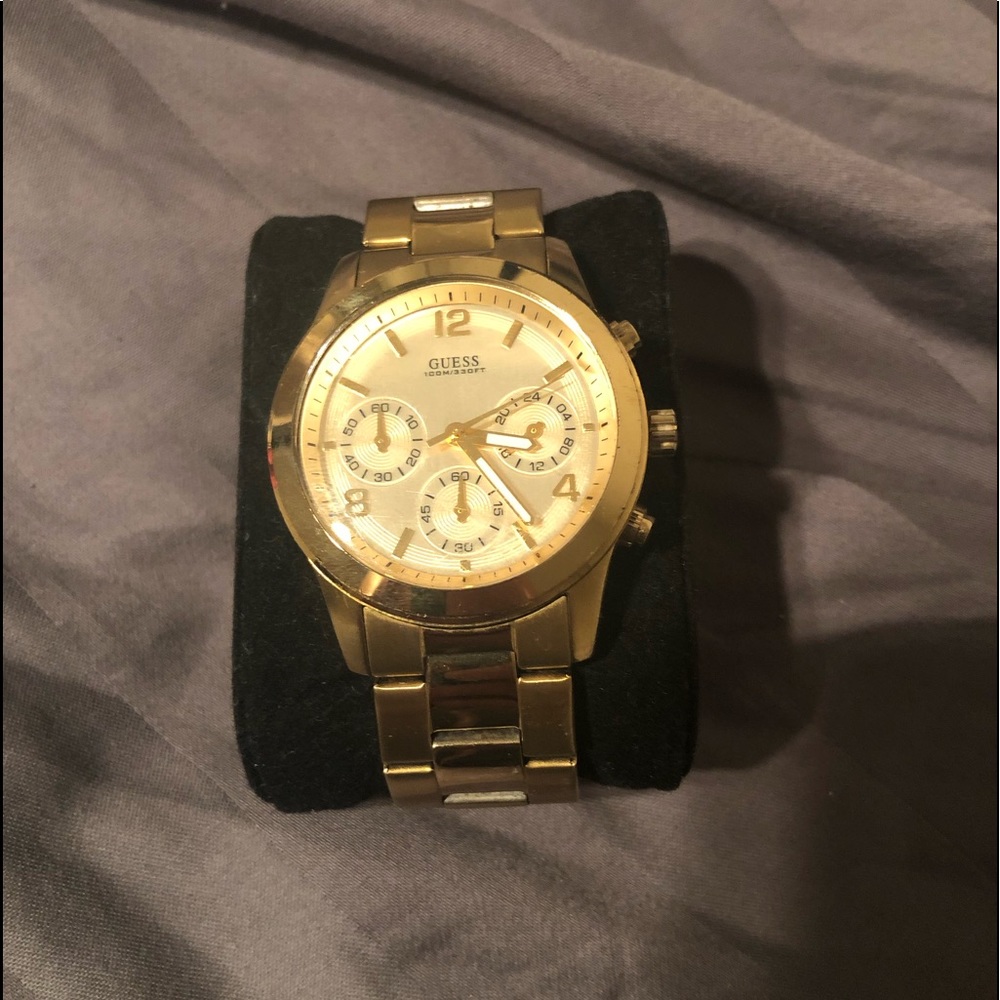 Guess Chronograph Gold Tone Ladies Watch. - Gem